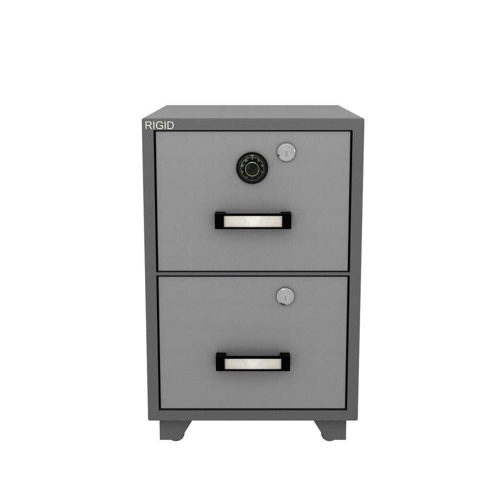 Fire Resistant Steel Safe with Two Drawers & Combination Lock ...