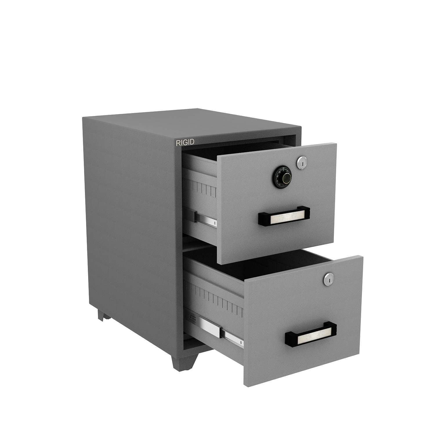 Fire Resistant Steel Safe with Two Drawers & Combination Lock ...