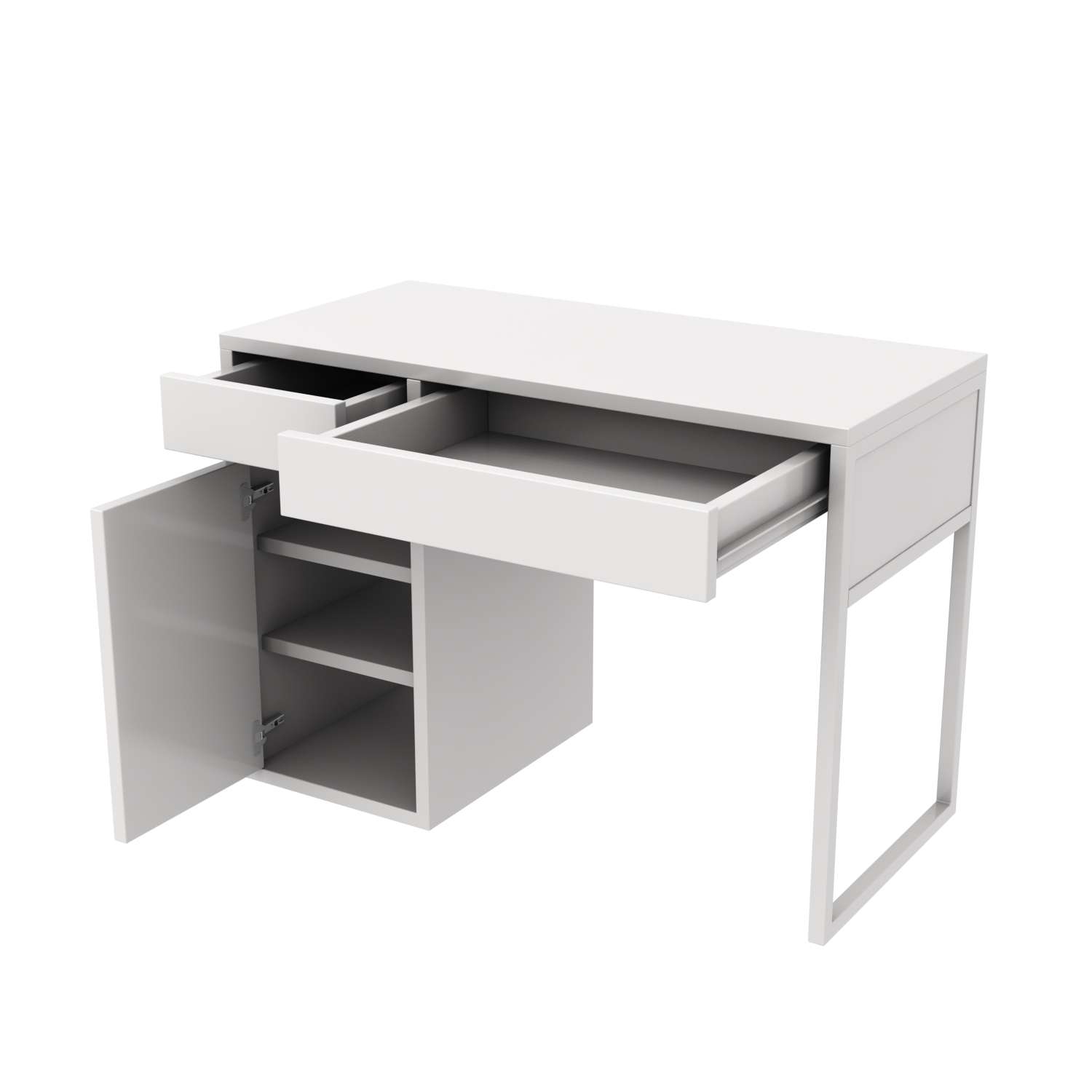 Wooden Workstation Desk with Two Drawers & File Cabinet - Rigidindustries