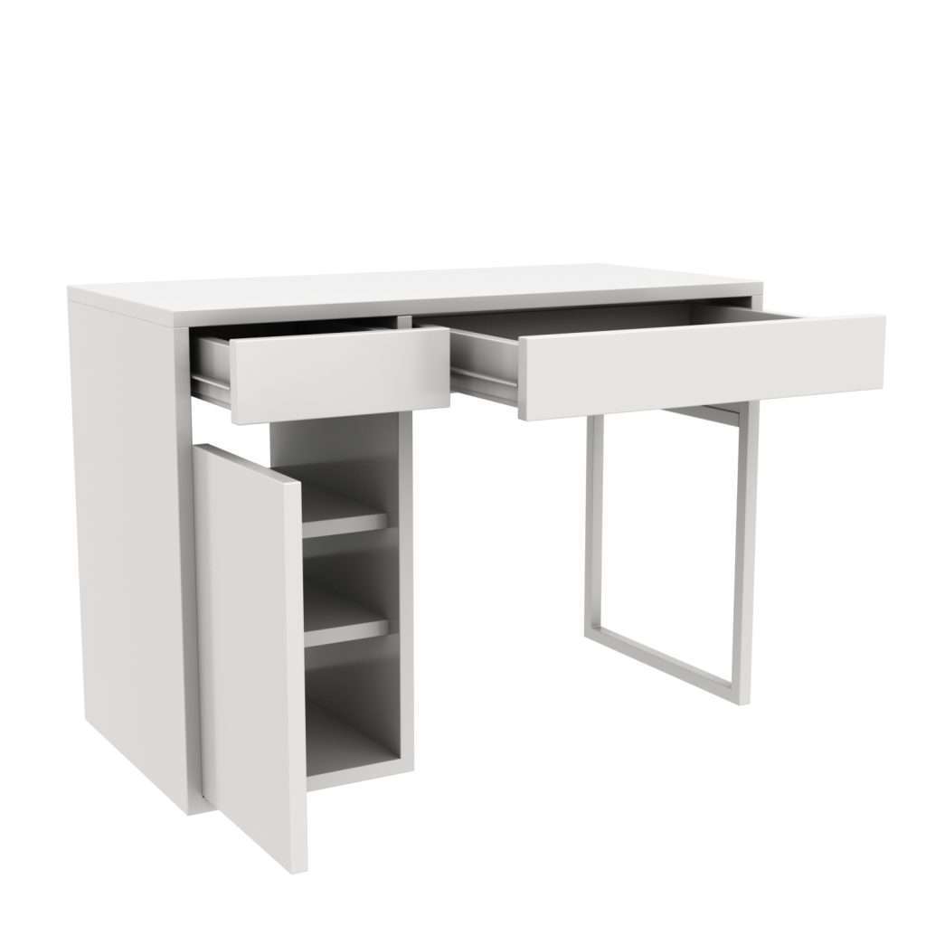 Wooden Workstation Desk with Two Drawers & File Cabinet - Rigidindustries