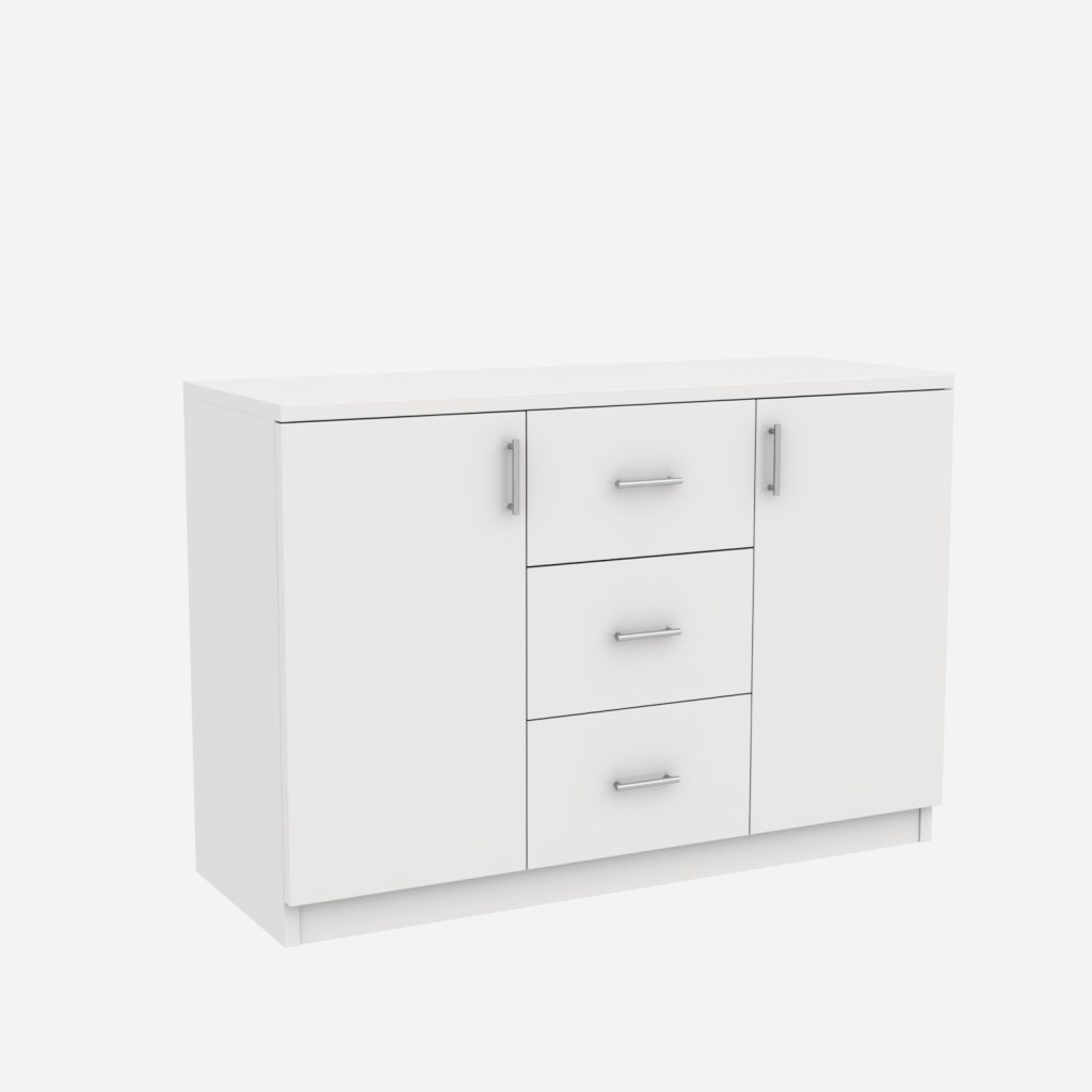 Wooden Ezra Low Height Storage Cabinet with Drawers - Rigidindustries