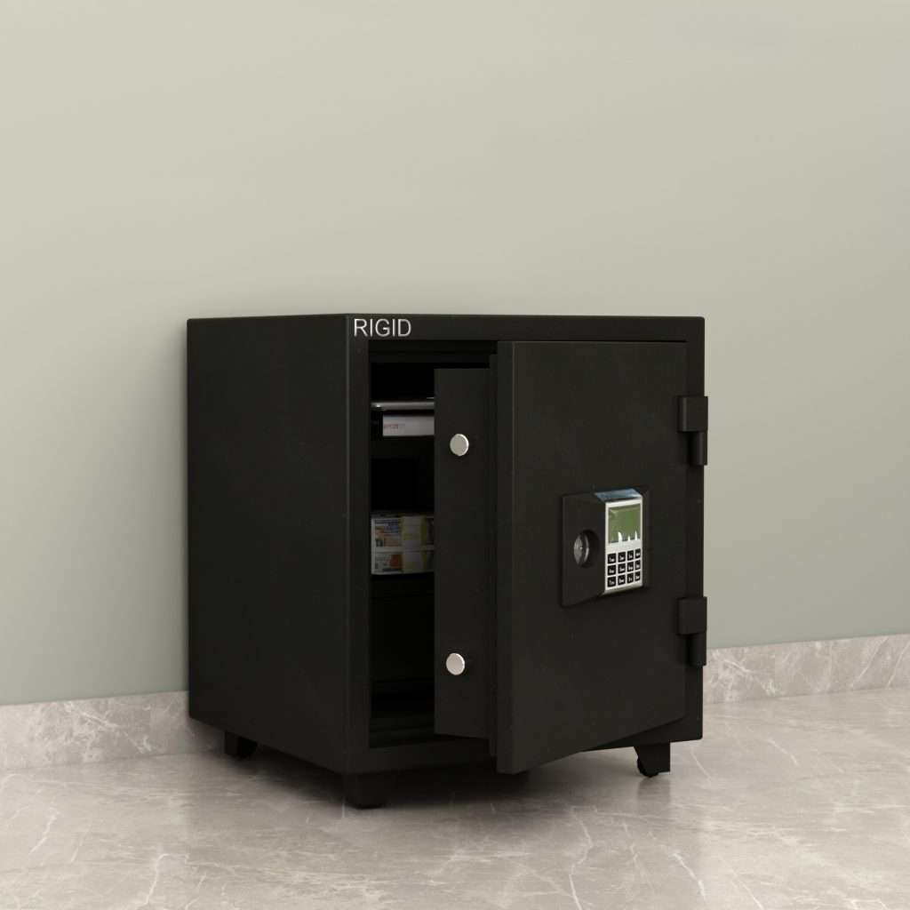 Fire Resistant Steel Safe with Digital & Key Lock, 100Kg - Rigidindustries