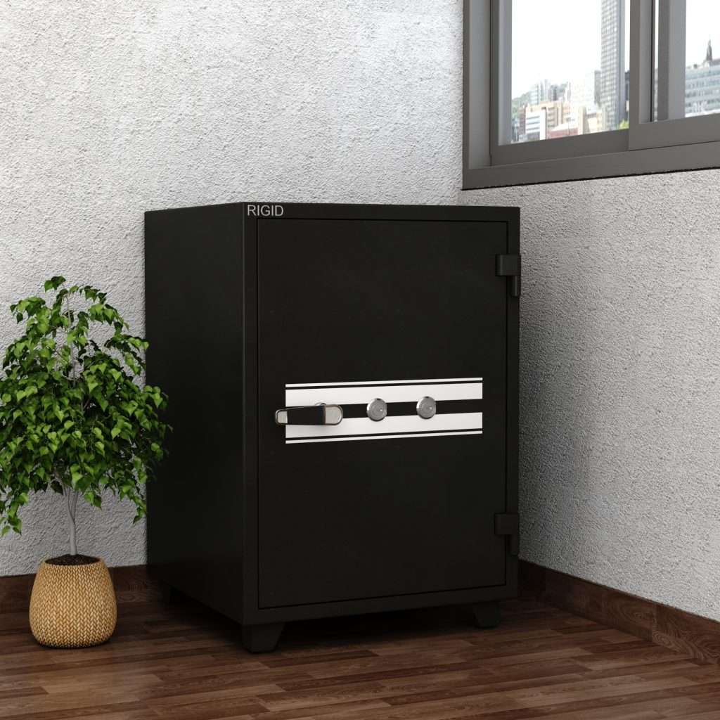Fire Resistant Steel Safe with Dual Key Lock, 130Kg - Rigidindustries