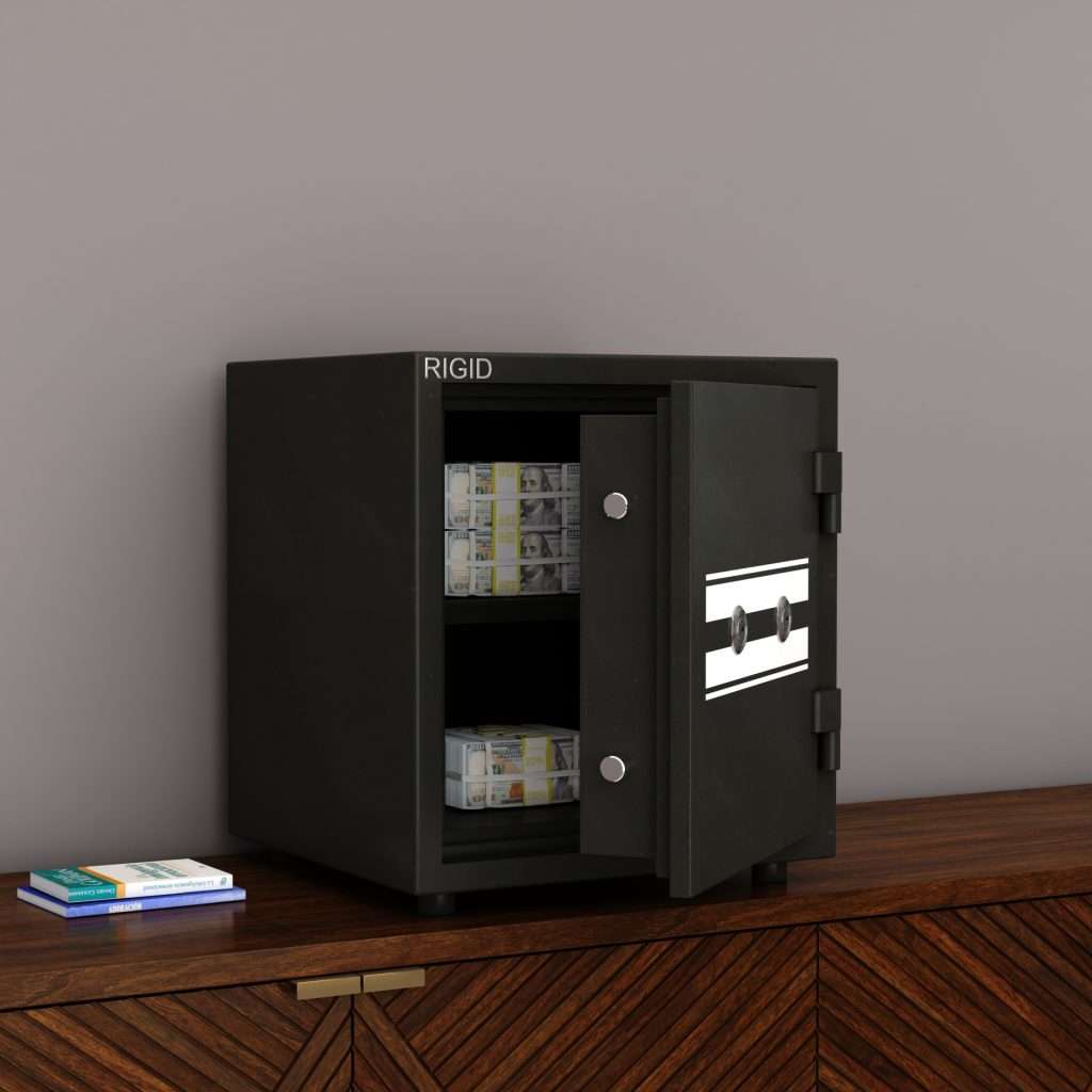 Fire Resistant Steel Safe with Dual Key Lock, 70Kg - Rigidindustries