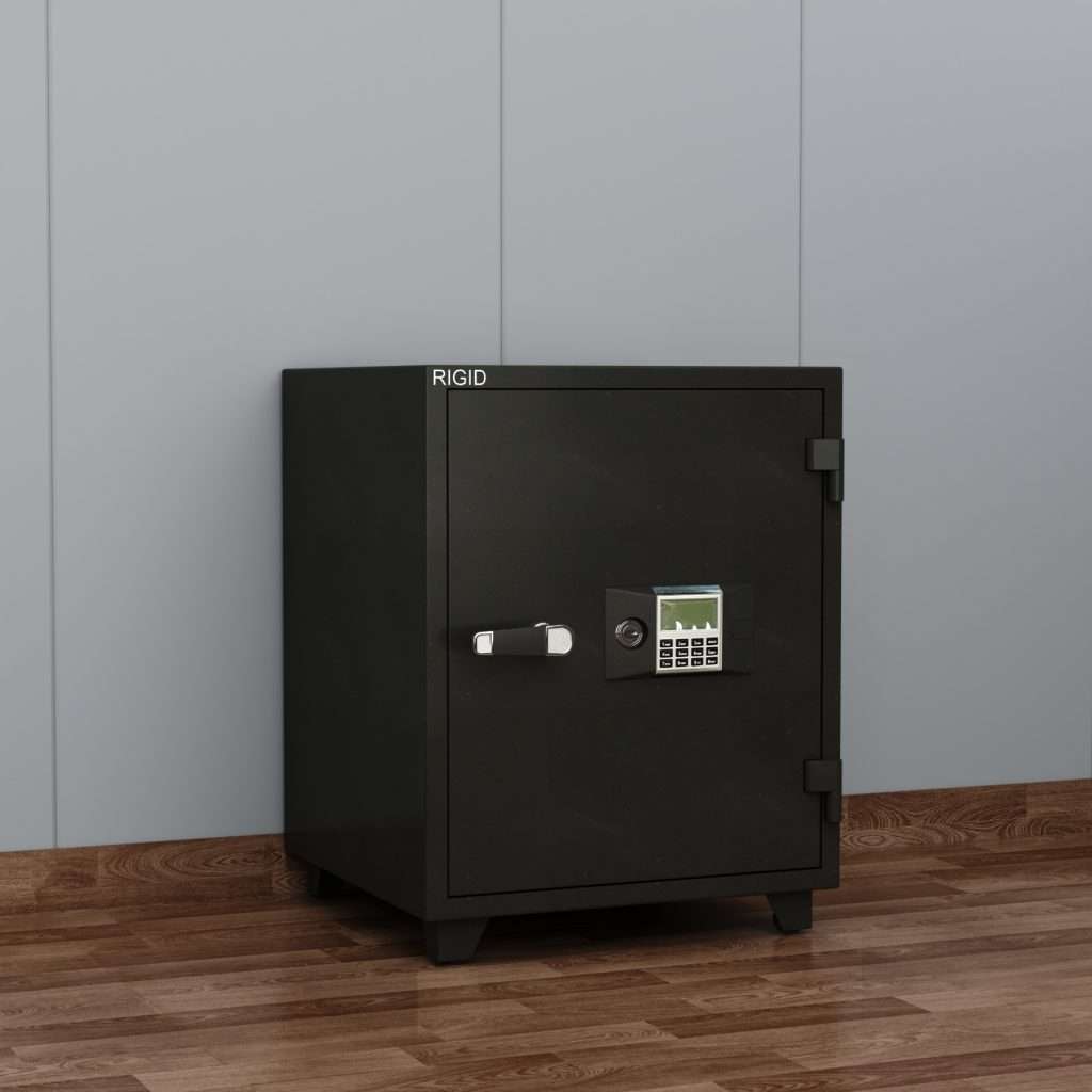 Fire Resistant Steel Safe with Digital & Key Lock, 100Kg - Rigidindustries