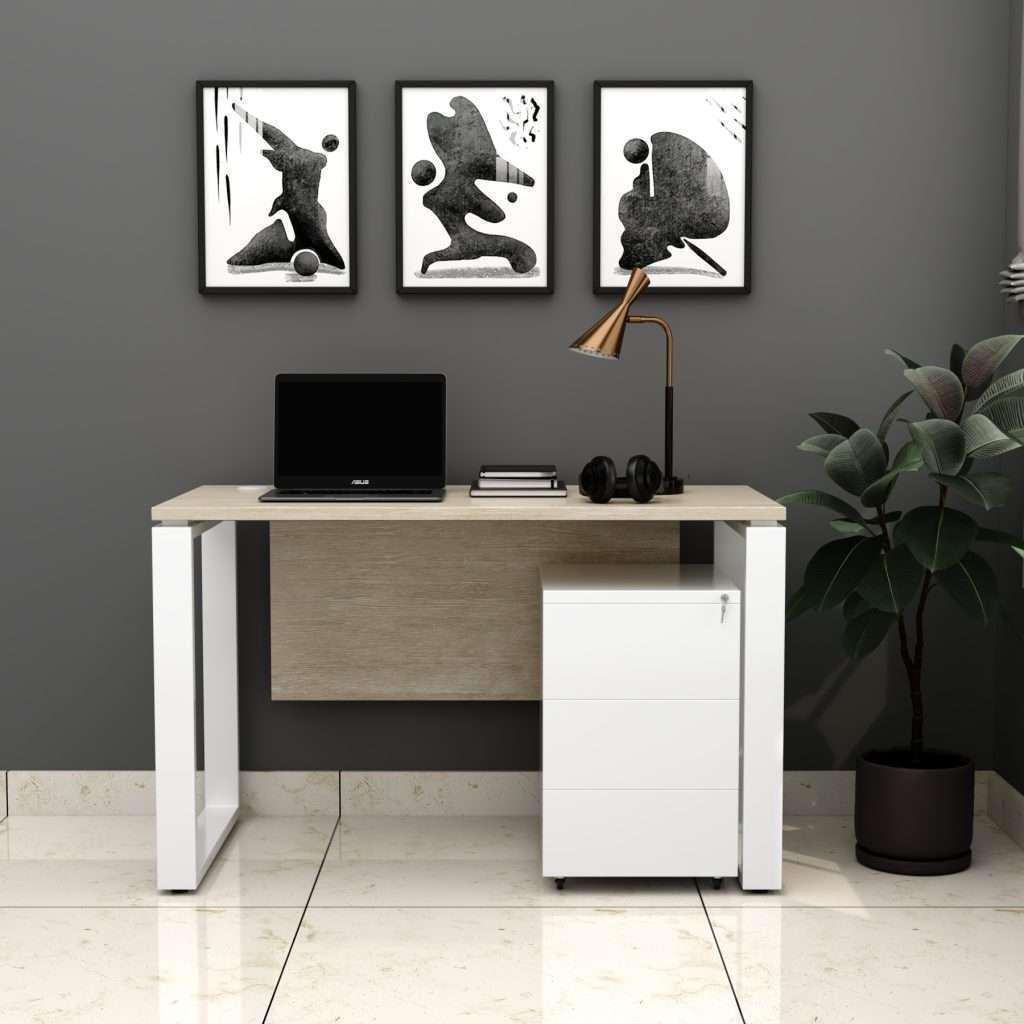 Single Seater Workstation Desk with Pedestal - Rigidindustries