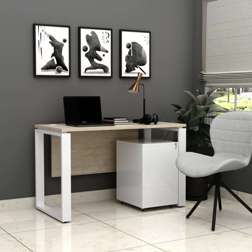 Single Seater Workstation Desk with Pedestal - Rigidindustries