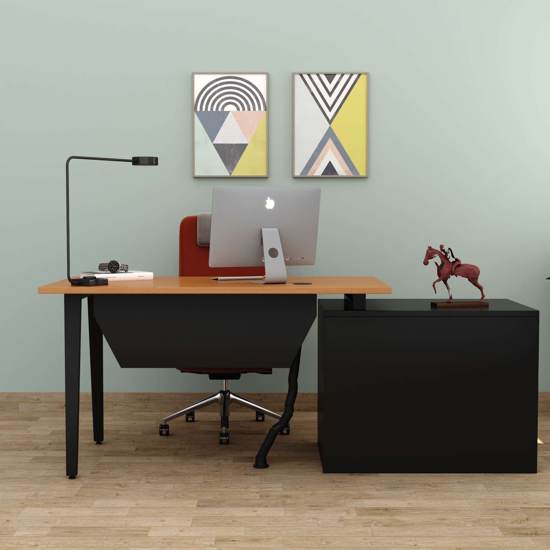 Steel Teo L-Shaped Workstation Desk - Rigidindustries